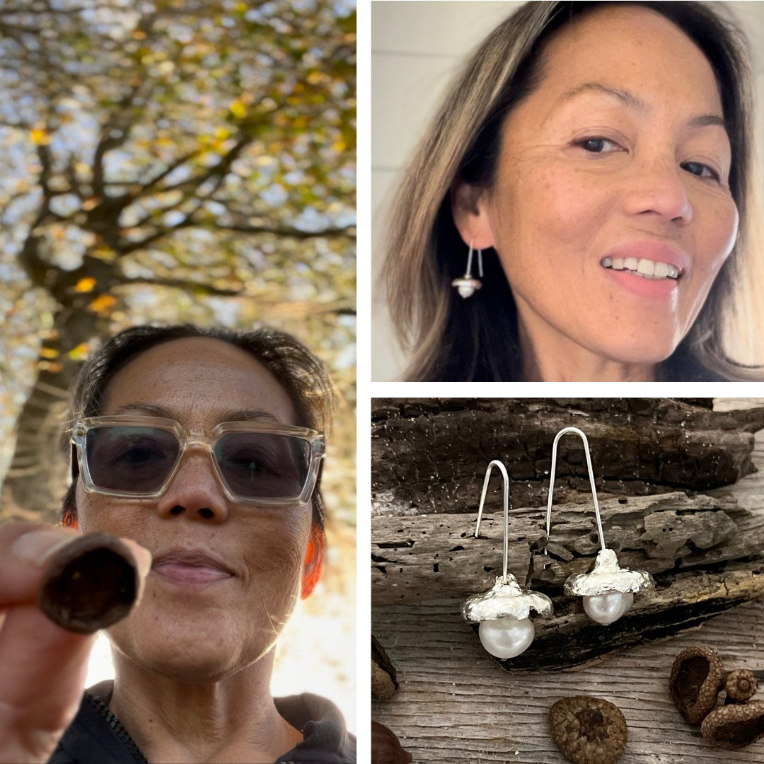 I couldn't resist collecting these adorable acorn caps on my walk the ...